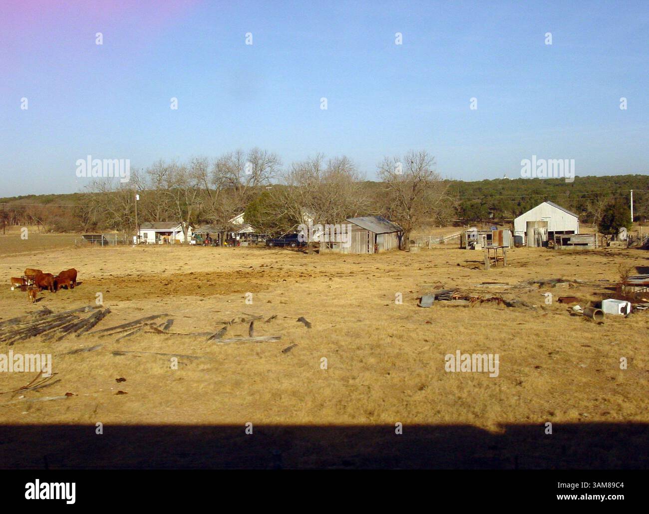 Jan. 19, 2006 - U.S. - A farm is shown as Amtrak's Texas Eagle train ...
