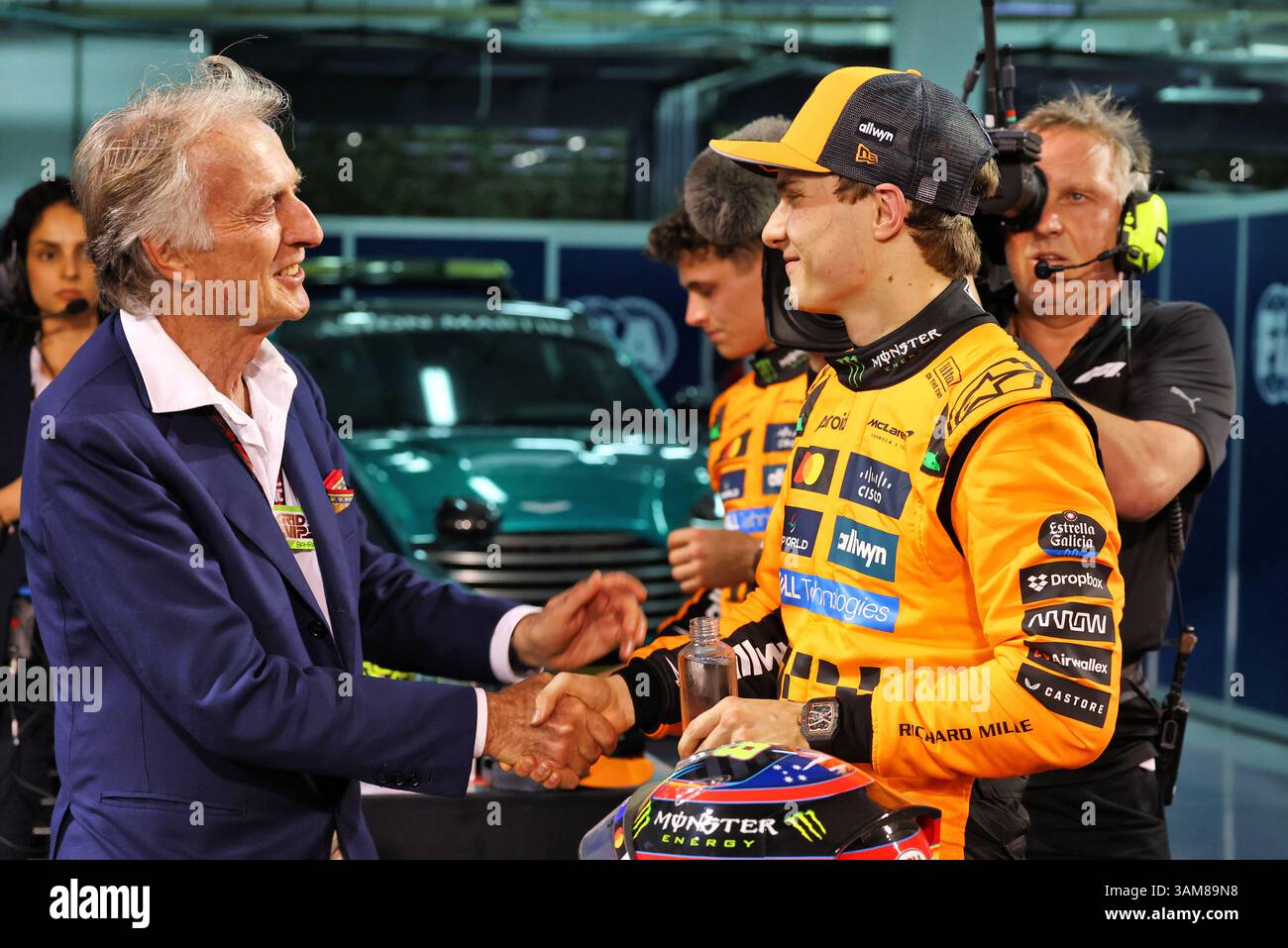 Sakhir, Bahrain. 13th Apr, 2025. (L to R): Luca di Montezemolo (ITA ...