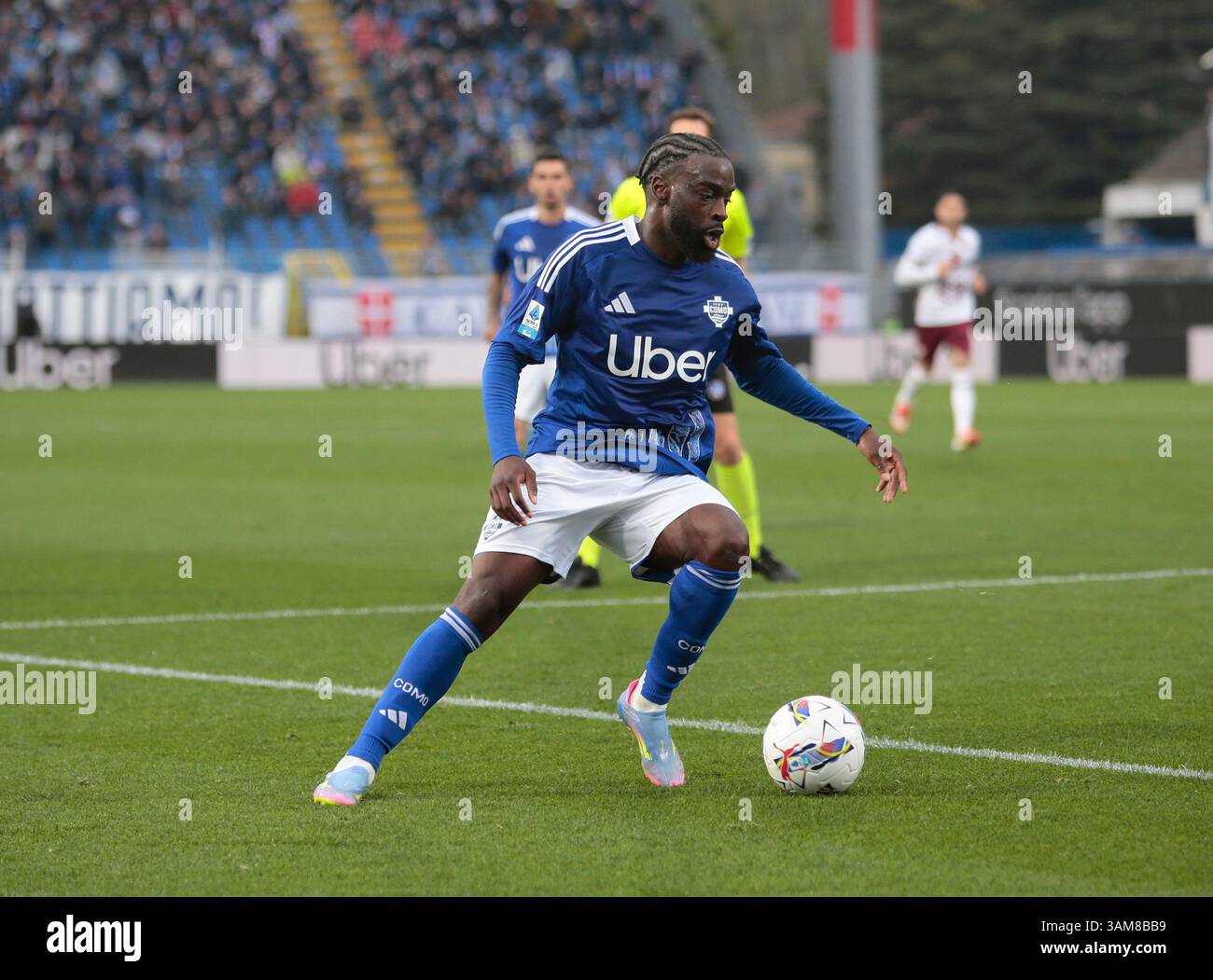 Como, Italy. 13th Apr, 2025. Jonathan Ikone of Como 1907 during the ...