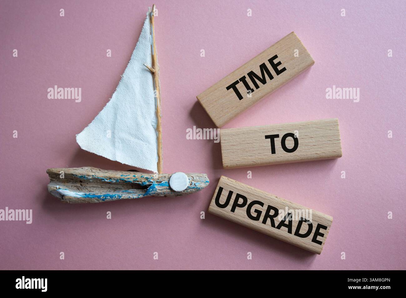 Time to Upgrade symbol. Concept words Time to Upgrade on wooden blocks ...