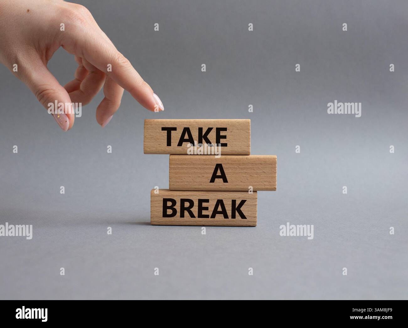 Take a break symbol. Concept words 'Take a break' on wooden blocks ...