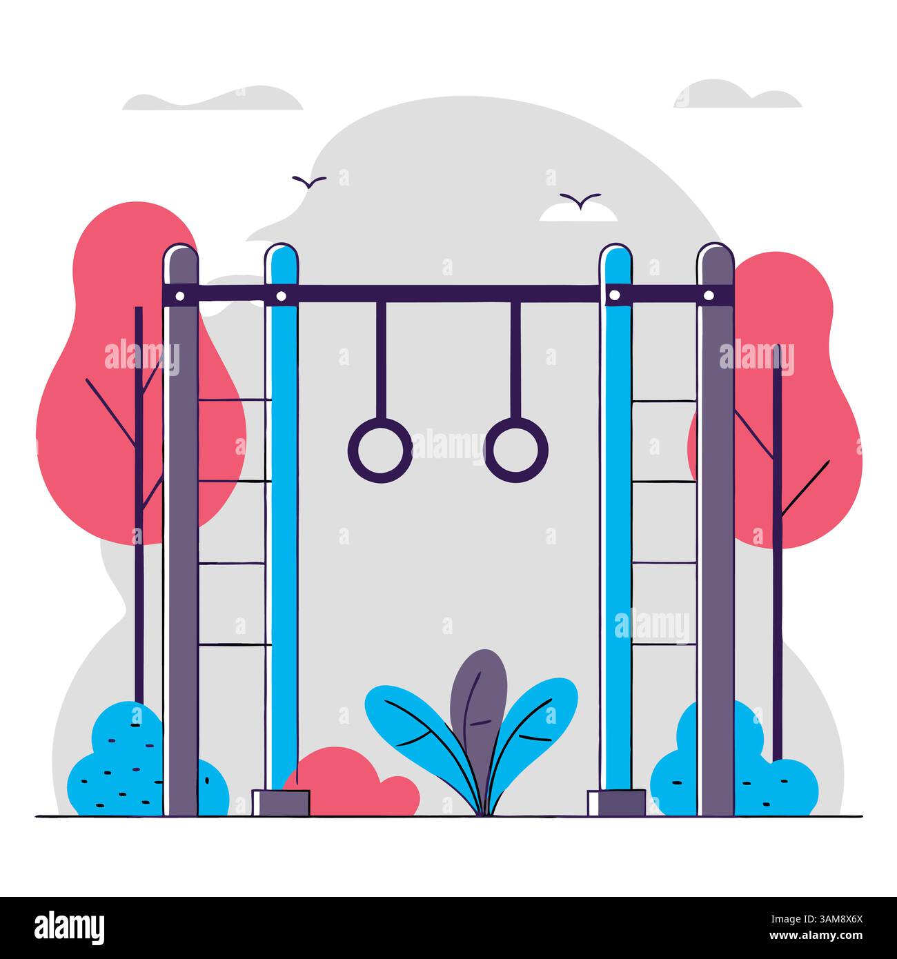 Outdoor summer workout Cut Out Stock Images & Pictures - Alamy