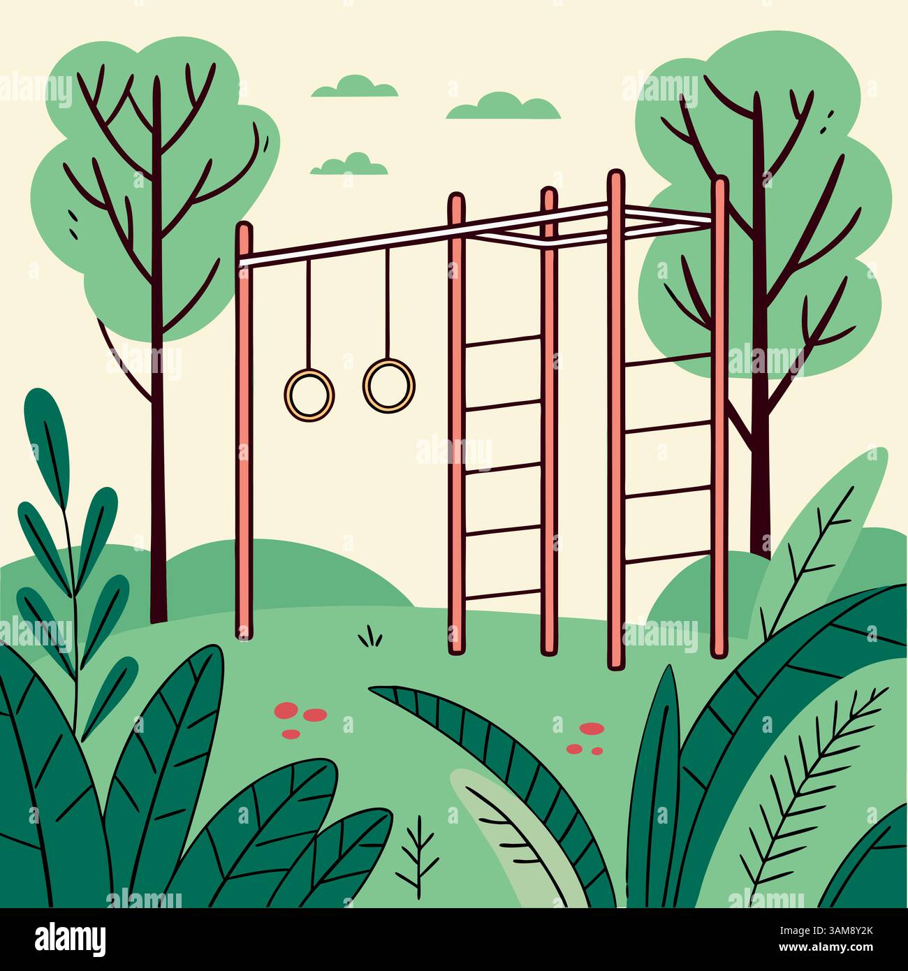 Outdoor summer workout Stock Vector Images - Alamy