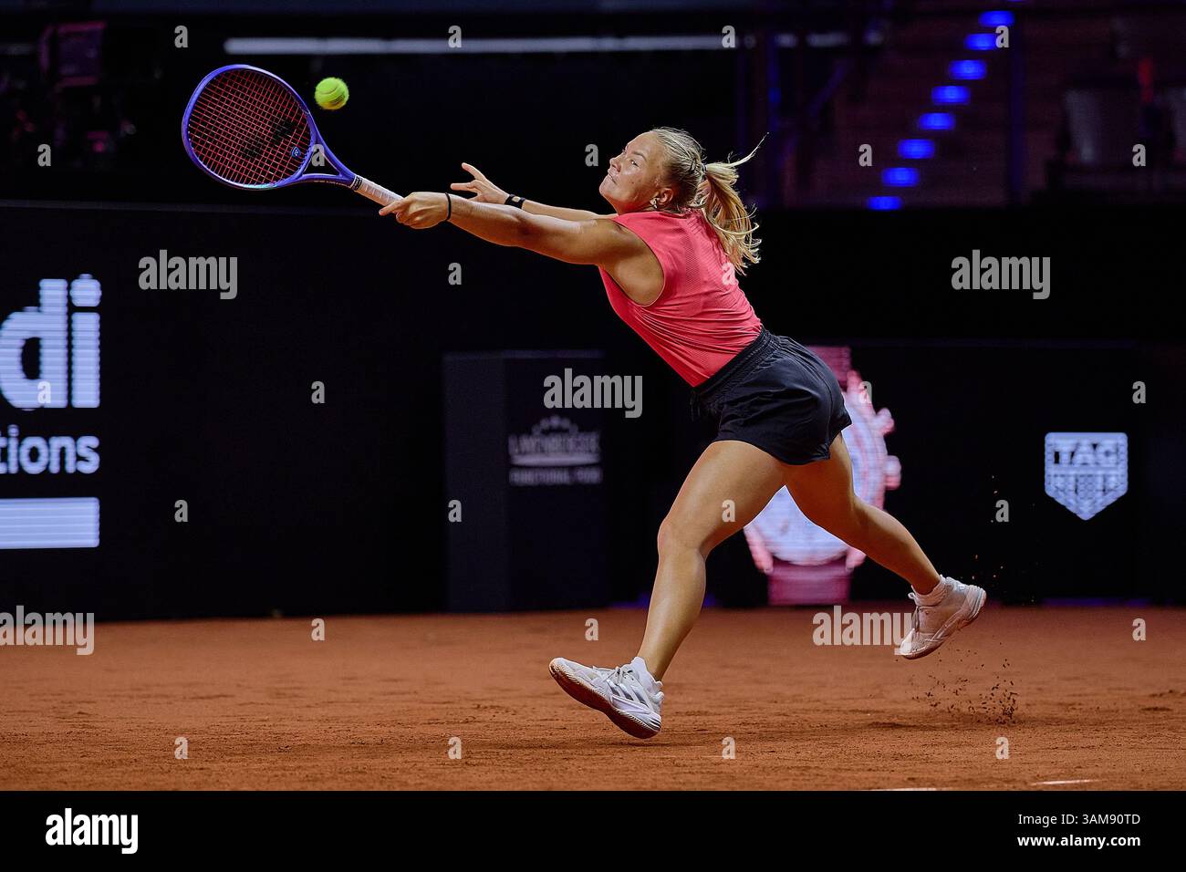 April 13, 2025, Stuttgart, Germany: DIANA SHNAIDER of Russia in action during the WTA500 Porsche ...