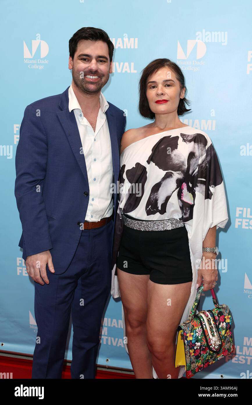 MIAMI, FLORIDA - APRIL 12: Matt Deblinger and Brenda Moe attend the ...