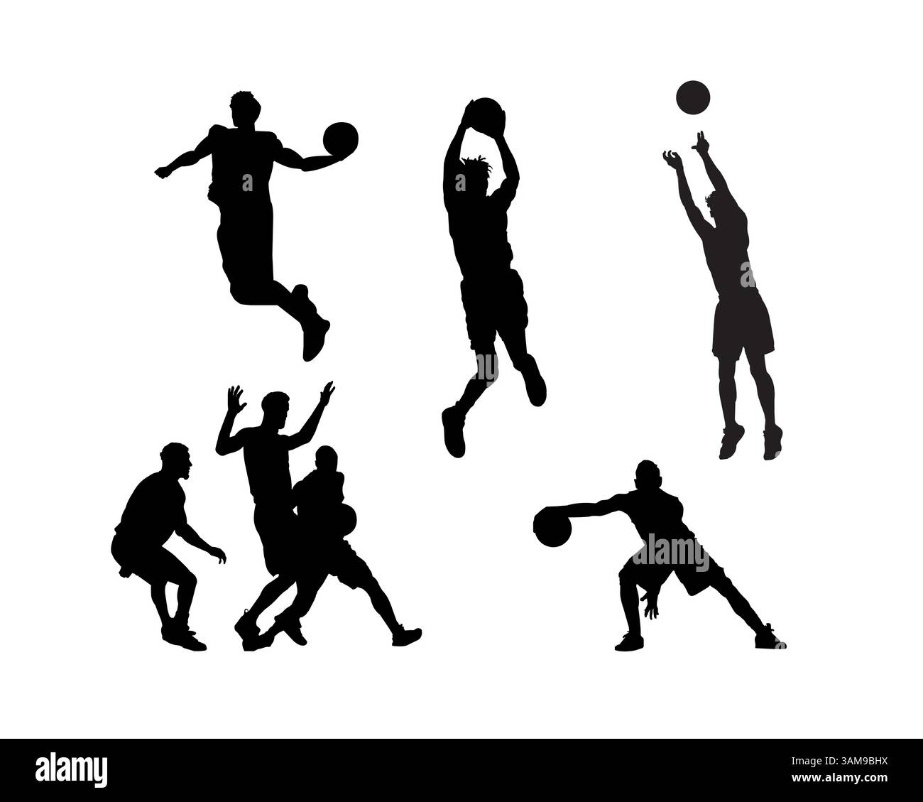 Abstract basketball player black Cut Out Stock Images & Pictures - Alamy