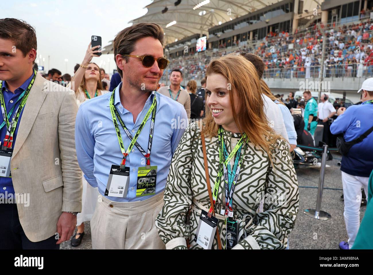 Sakhir, Bahrain. 13th Apr, 2025. (L to R): Edoardo Mapelli Mozzi (GBR ...