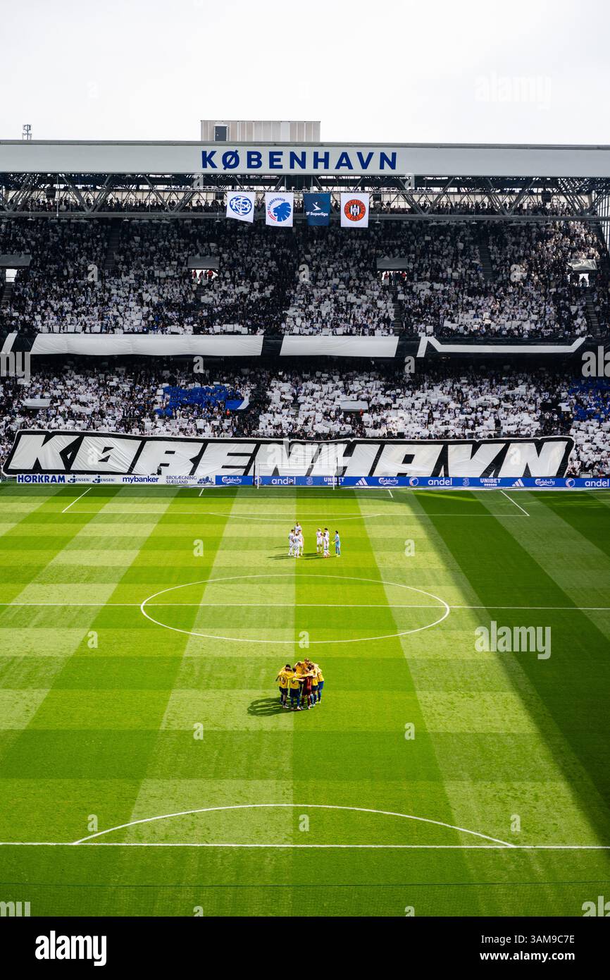 Copenhagen, Denmark. 13th Apr, 2025. Football fans of FC Copenhagen ...