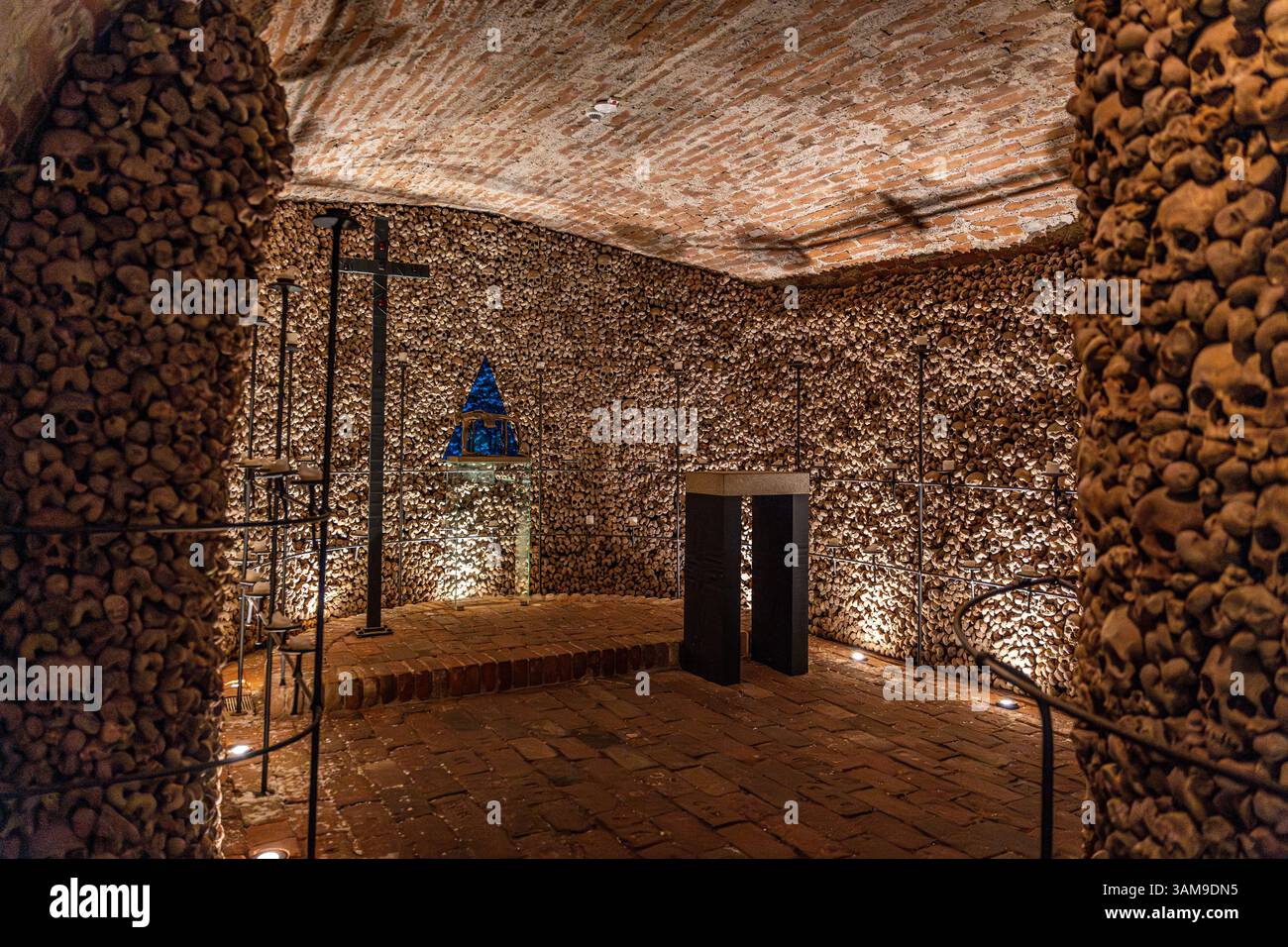 The crypt of the Church of St James (Kostel sv. Jakuba), with thousands ...