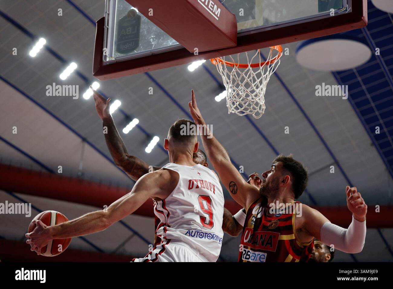 Mestre, Veneto, Italy. 13th Apr, 2025. Trieste's JARROD UTHOFF in ...