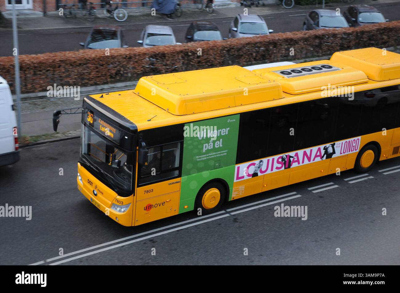 Copenhagen/ DenmarK/13 april 2025/ this public bus runs on green energy ...