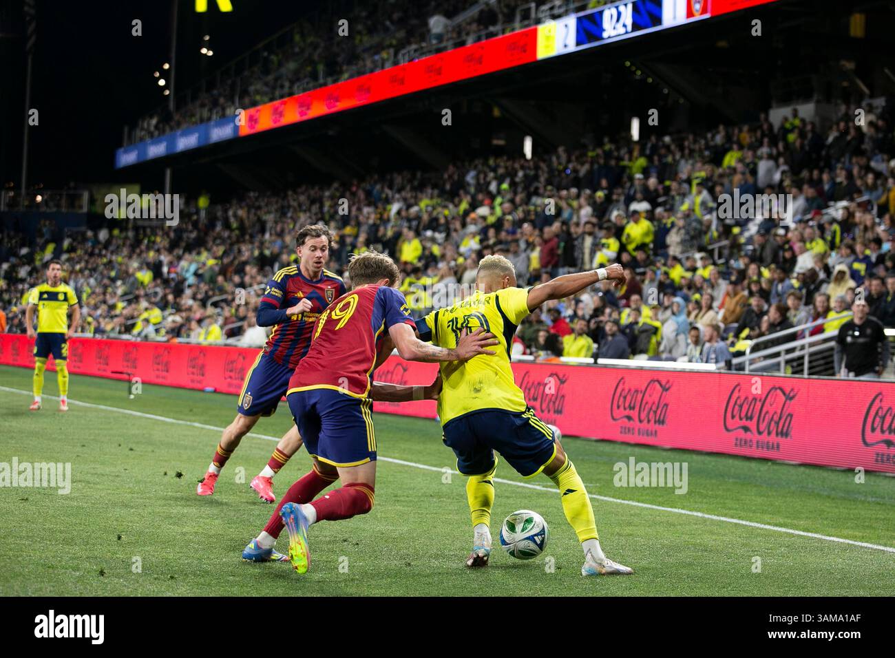 Nashville, USA. 12th Apr, 2025. Real Salt Lake midfielder Bode Hidalgo ...