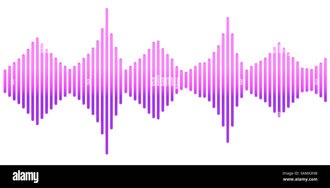 Sound waveforms, frequency waves, acoustics and sound vibrations, voice ...