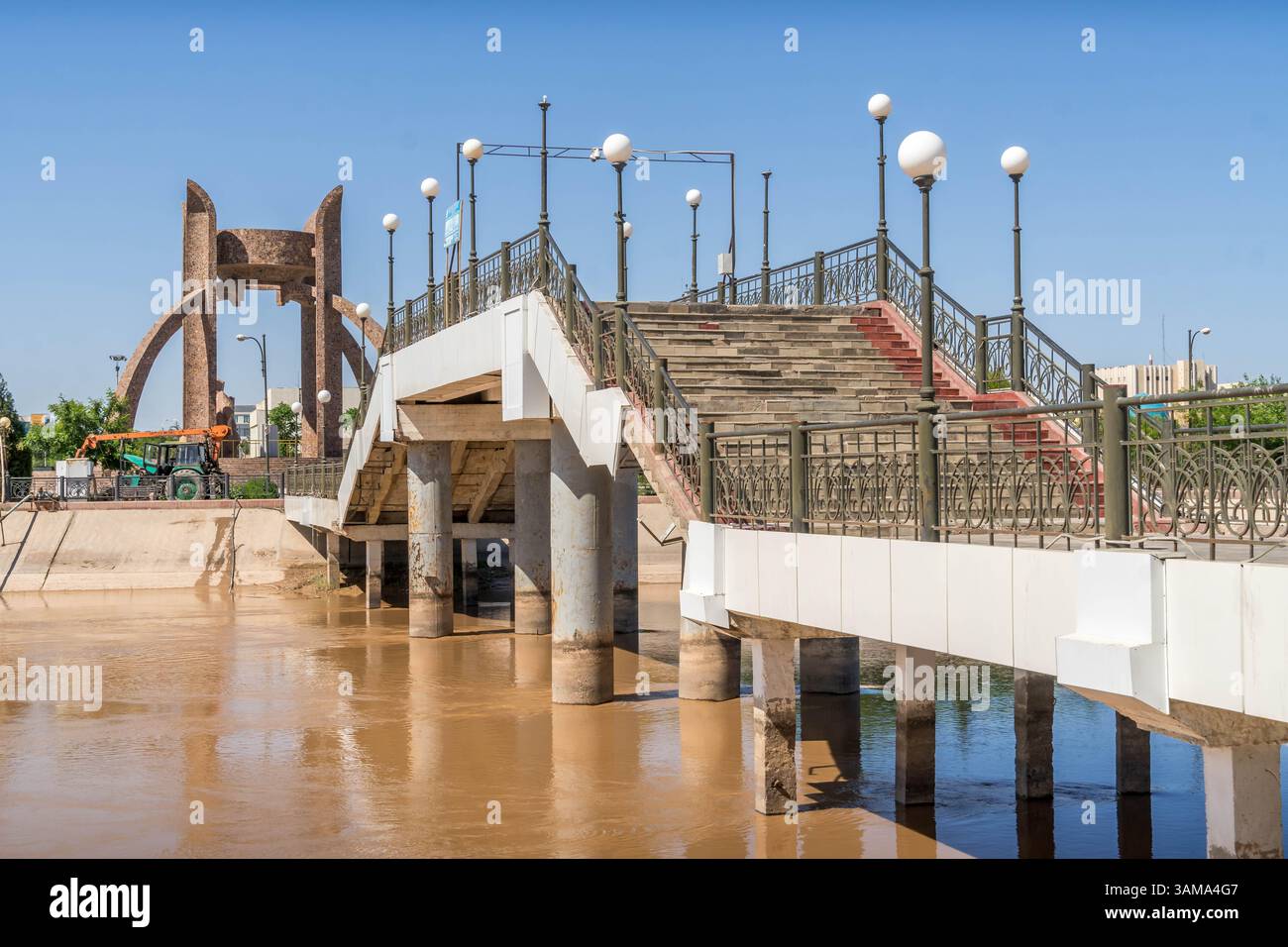 New bridge through Shavat canal in Avesto park, with the famous ...
