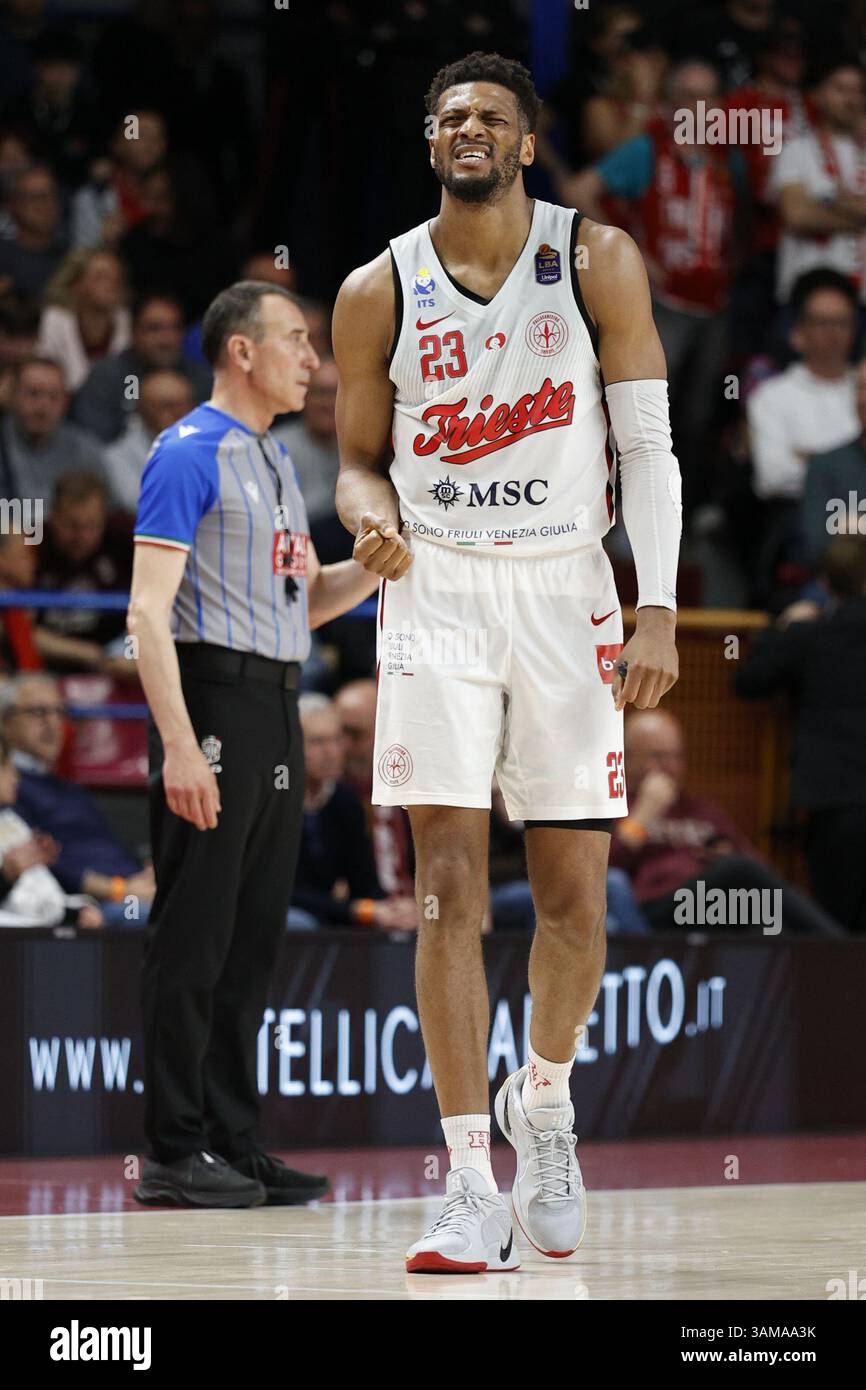 Venice, Italy. 13th Apr, 2025. Trieste's JEFFREY BROOKS during the ...