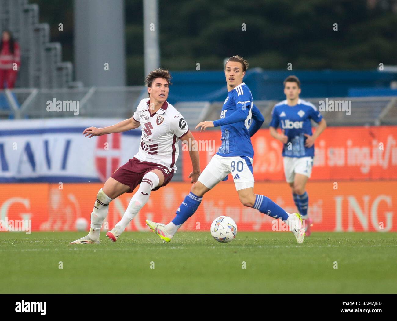 Como, Italy. 13th Apr, 2025. Cesare Casadei of Torino FC during the ...
