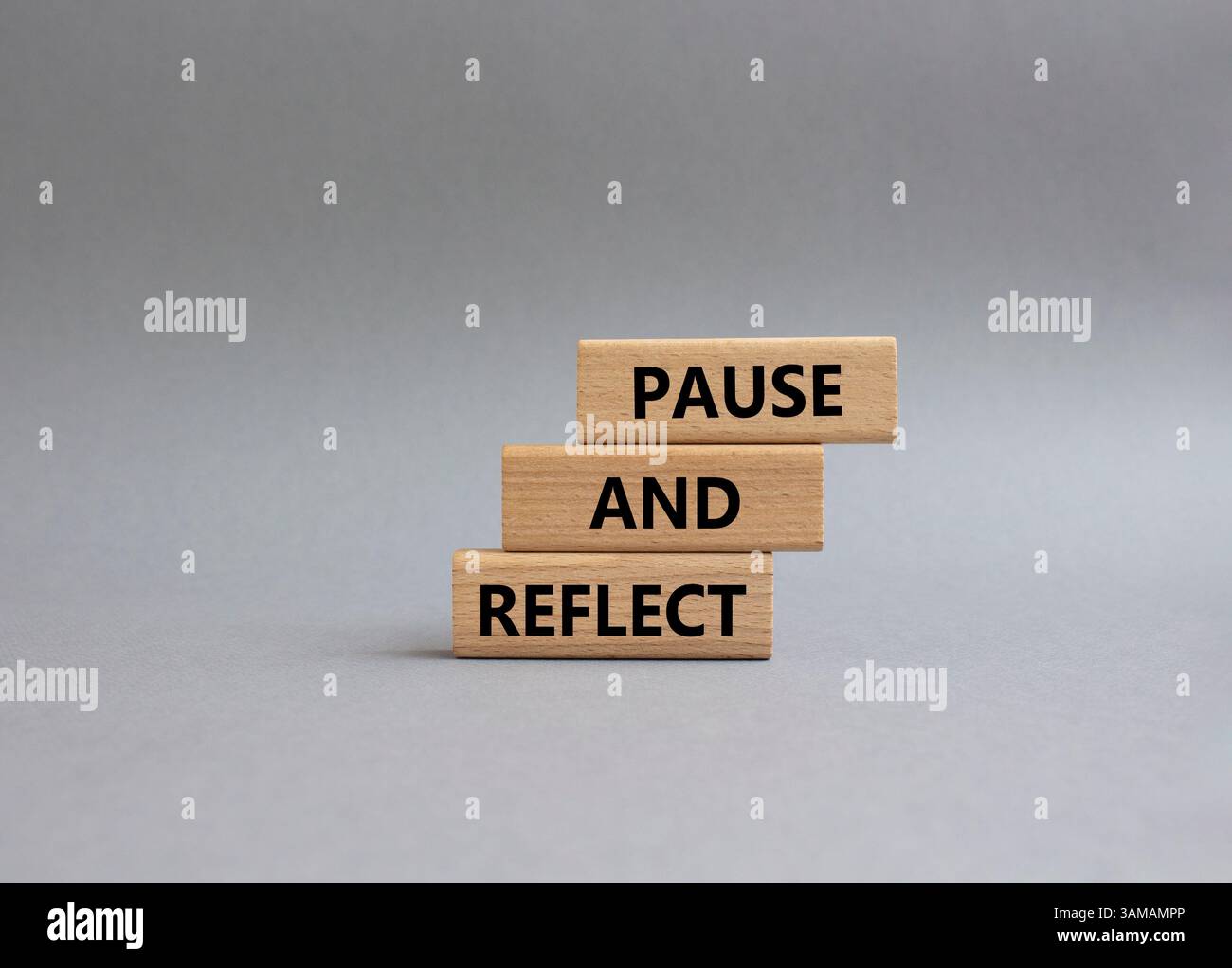 Pause and Reflect symbol. Concept words Pause and Reflect on wooden ...