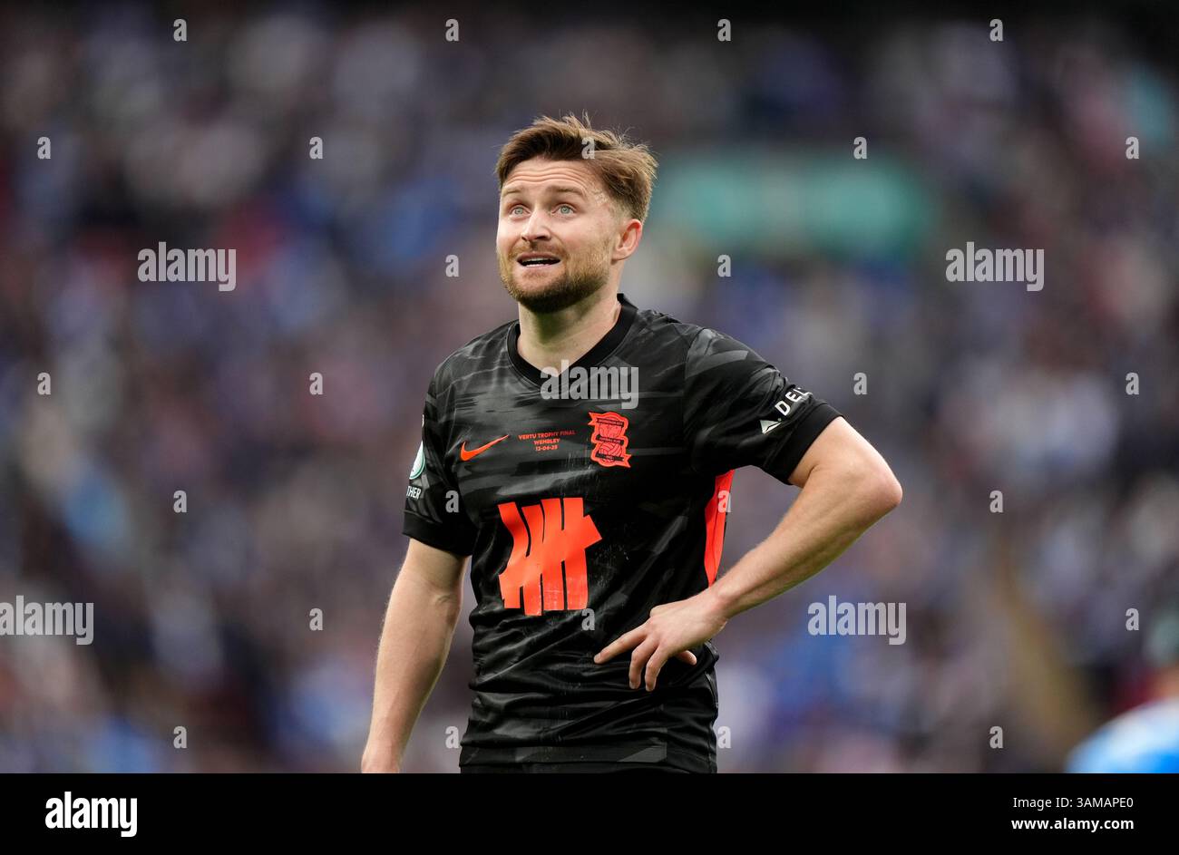 Birmingham City's Alfie May during the Vertu Trophy Final at Wembley ...