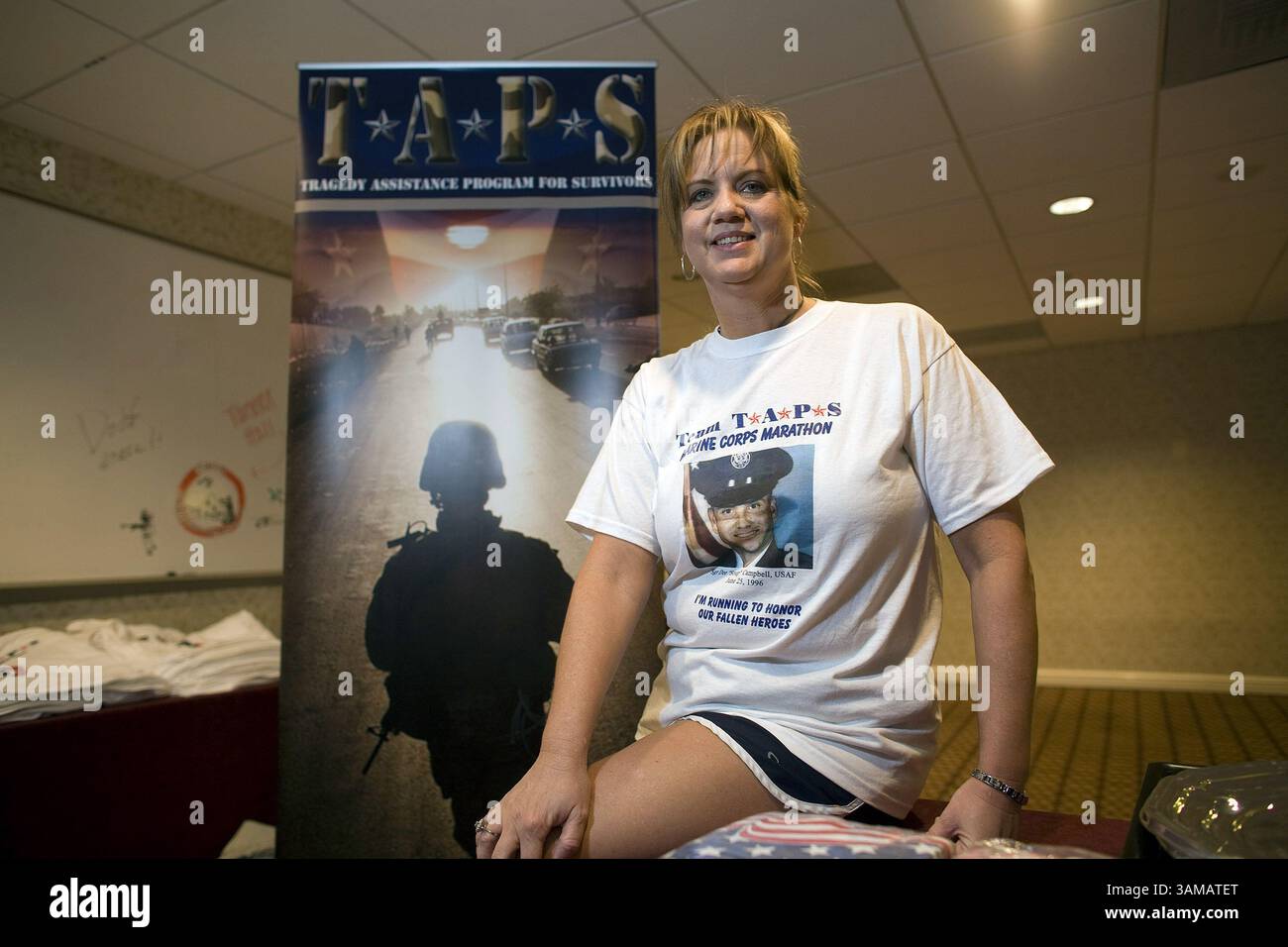 Oct. 26, 2007 - Marie Campbell, Director of TeamTAPS, ran the Marine ...