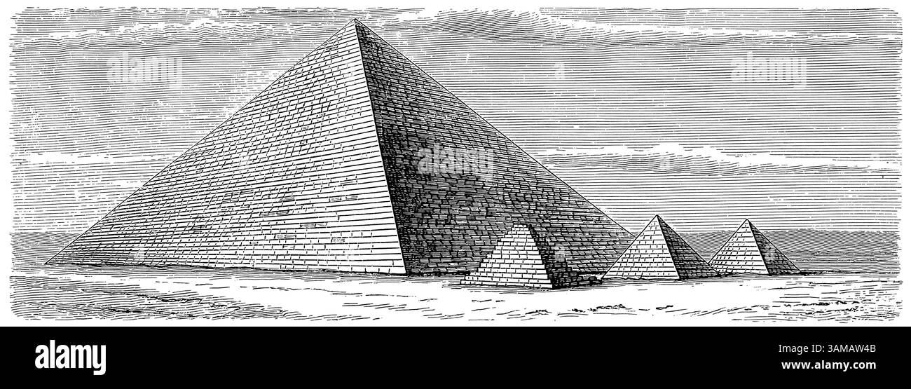Giza wonder illustration Black and White Stock Photos & Images - Alamy