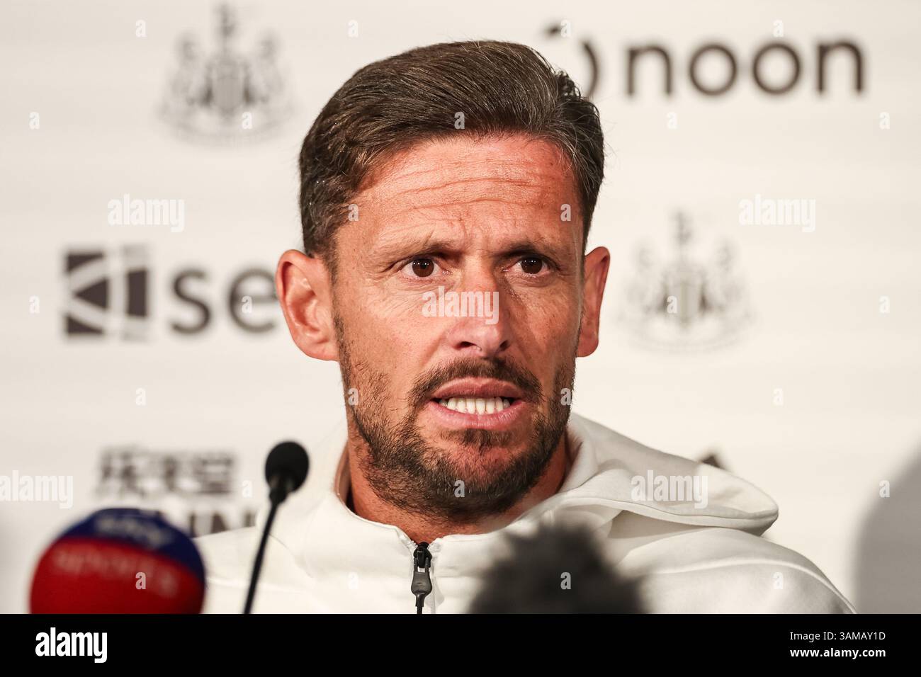 Newcastle, UK. 13th Apr, 2025. Jason Tindall assistant manager of ...