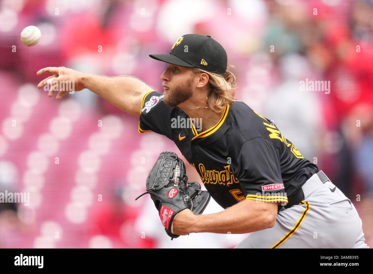 Pittsburgh Pirates pitcher Carmen Mlodzinski throws during the first ...