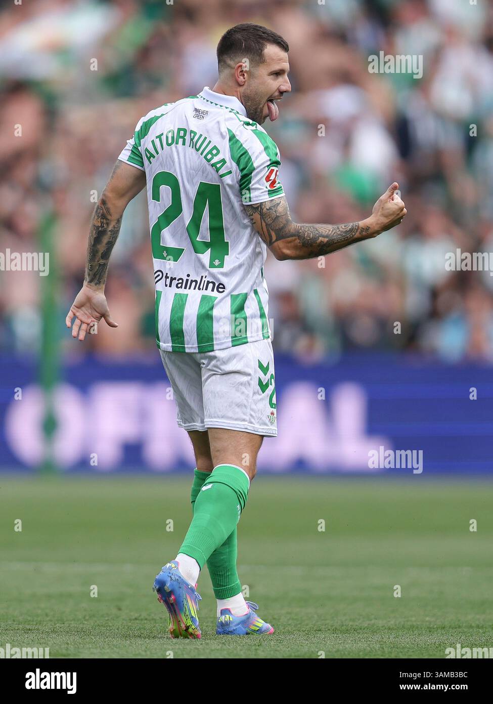 Sevilla, Spain. 13th Apr, 2025. Aitor Ruibal of Real Betis during the ...