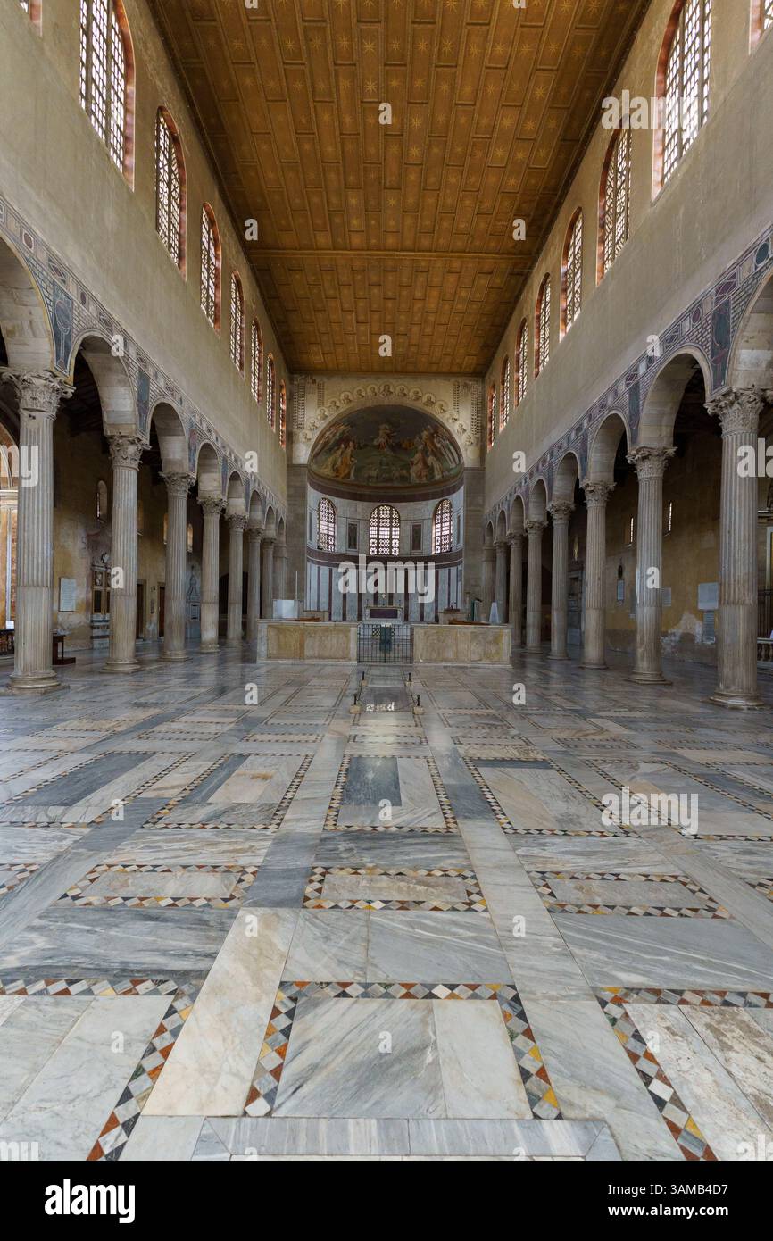 Interior view of the Basilica of Saint Sabina, a historic church on ...