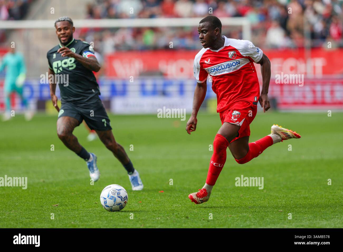 UTRECHT, NETHERLANDS - APRIL 13: Yoann Cathline of FC Utrecht during ...