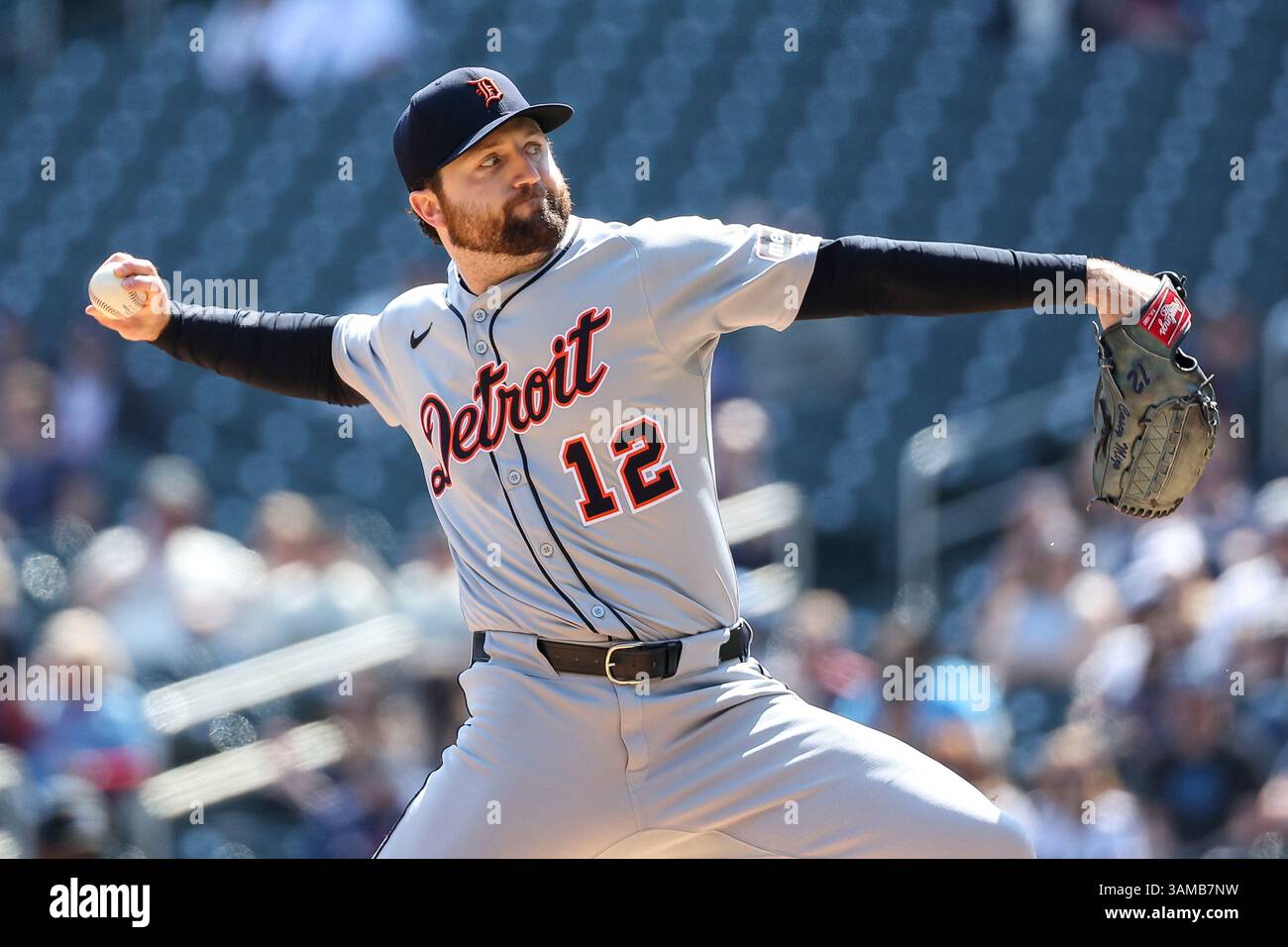 Detroit Tigers starting pitcher Casey Mize delivers against the ...