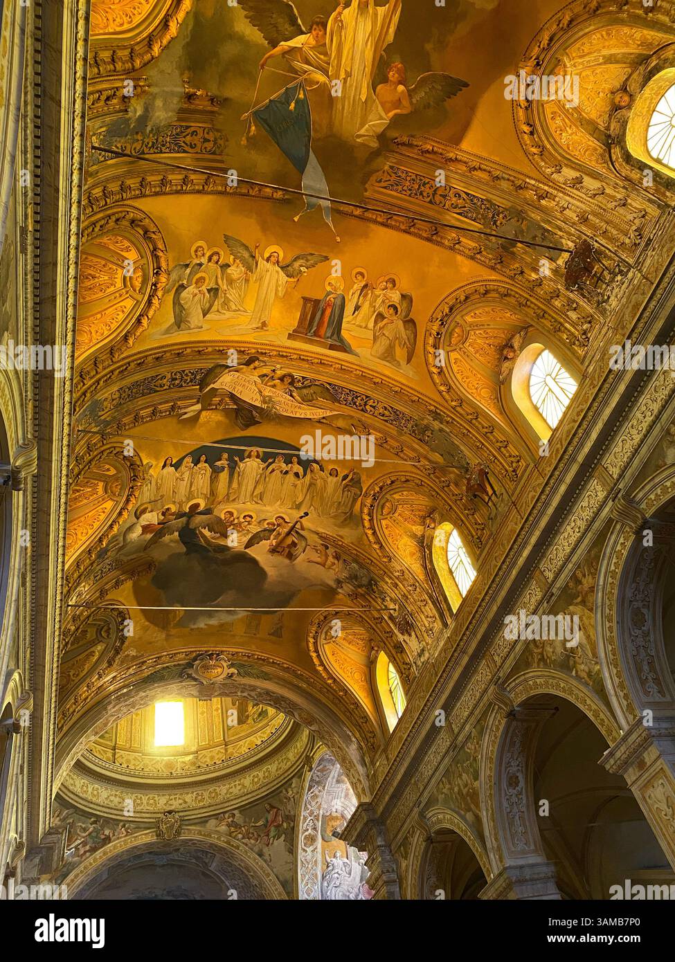 Baroque Ceiling Frescoes – Acireale Cathedral, Sicily Stock Photo - Alamy