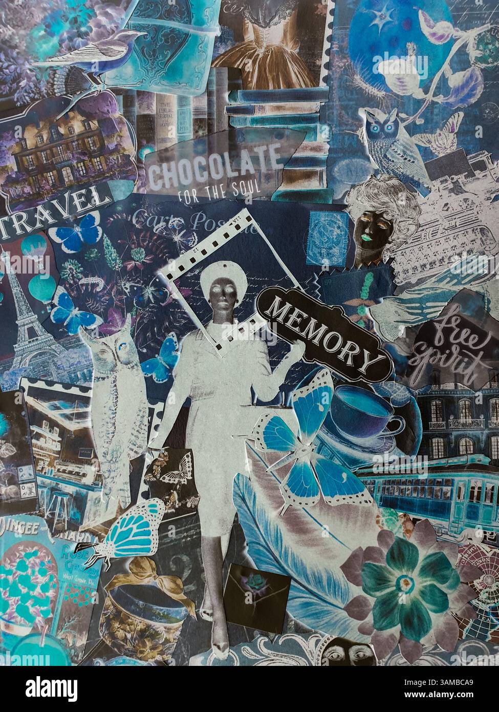 A self made vintage conceptual collage art Stock Photo - Alamy