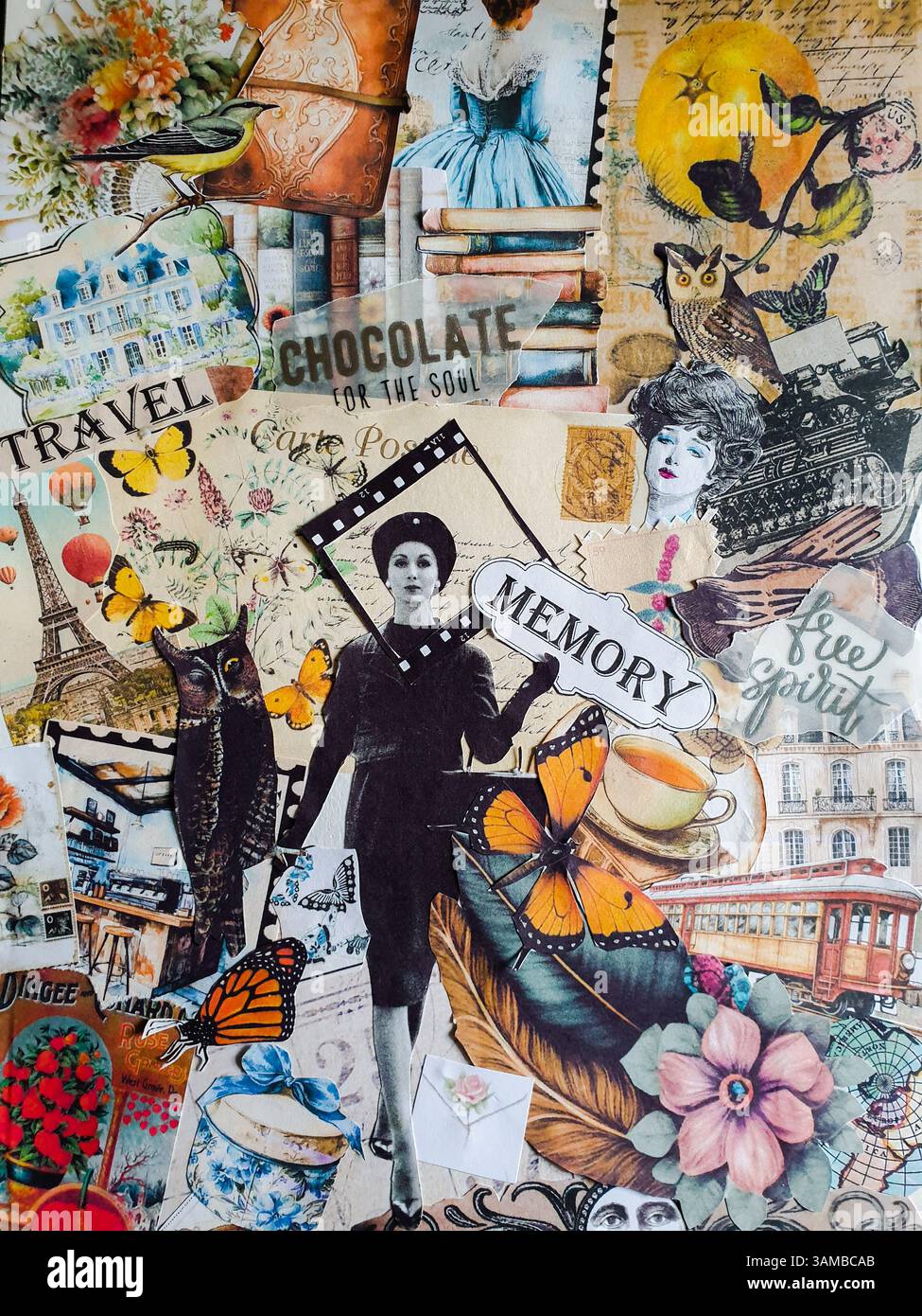 A self made vintage conceptual collage art Stock Photo - Alamy