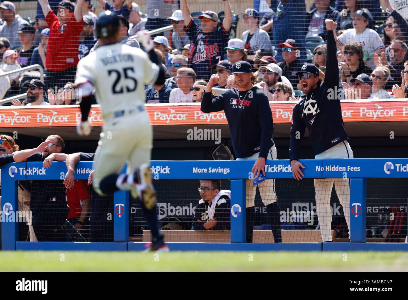 MINNEAPOLIS, MN - APRIL 13: Minnesota Twins center fielder Byron Buxton ...