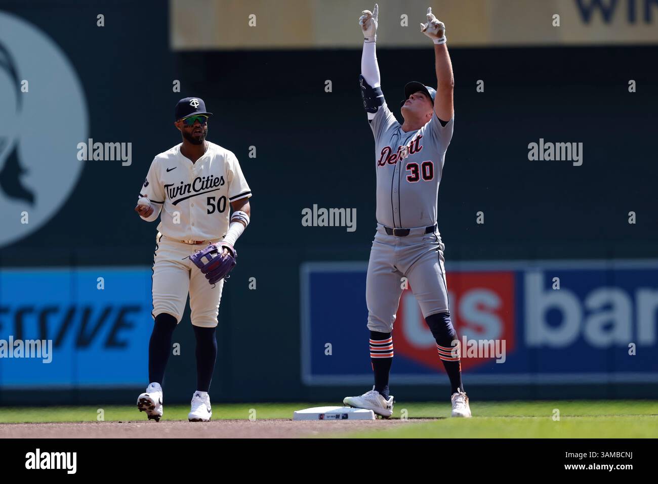 MINNEAPOLIS, MN - APRIL 13: Detroit Tigers right fielder Kerry ...