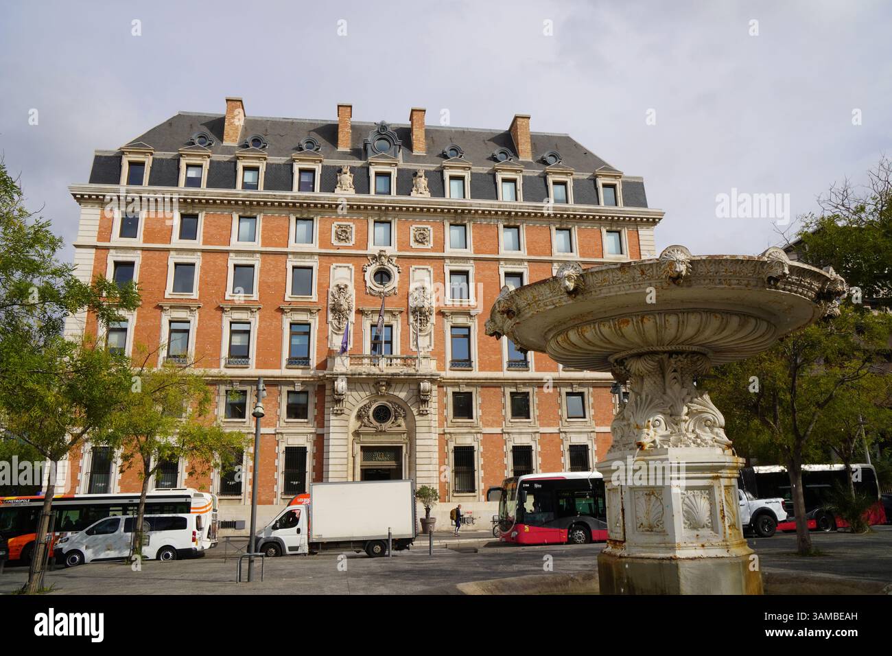 Les Docks de Marseille Building with Fountain, Marseille, France Stock ...