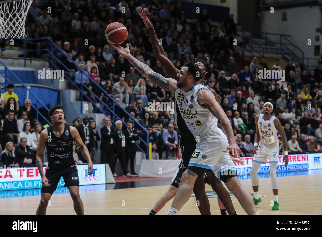 Cremona, Italy. 13th Apr, 2025. Christian Burns (Vanoli Cremona) during ...