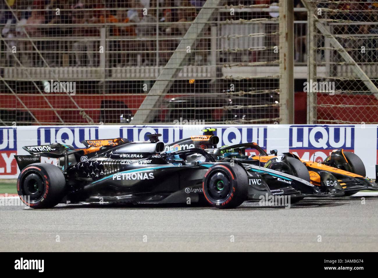 Sakhir, Bahrain. 13th Apr, 2025. George Russell (GBR) Mercedes AMG F1 ...