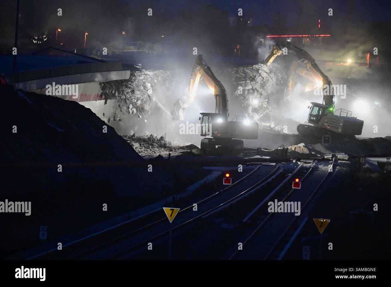 Berlin, Germany. 13th Apr, 2025. The bridge of the highway 100 over the ...