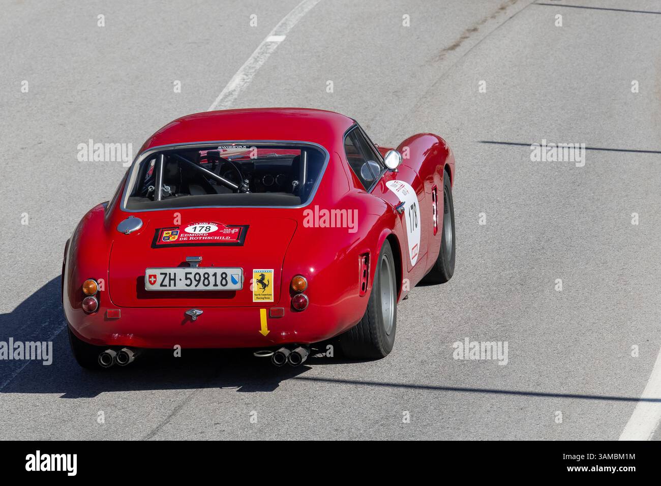 Le Valtin, France - View on a red Ferrari 250 GT Berlinetta SWB chassis ...