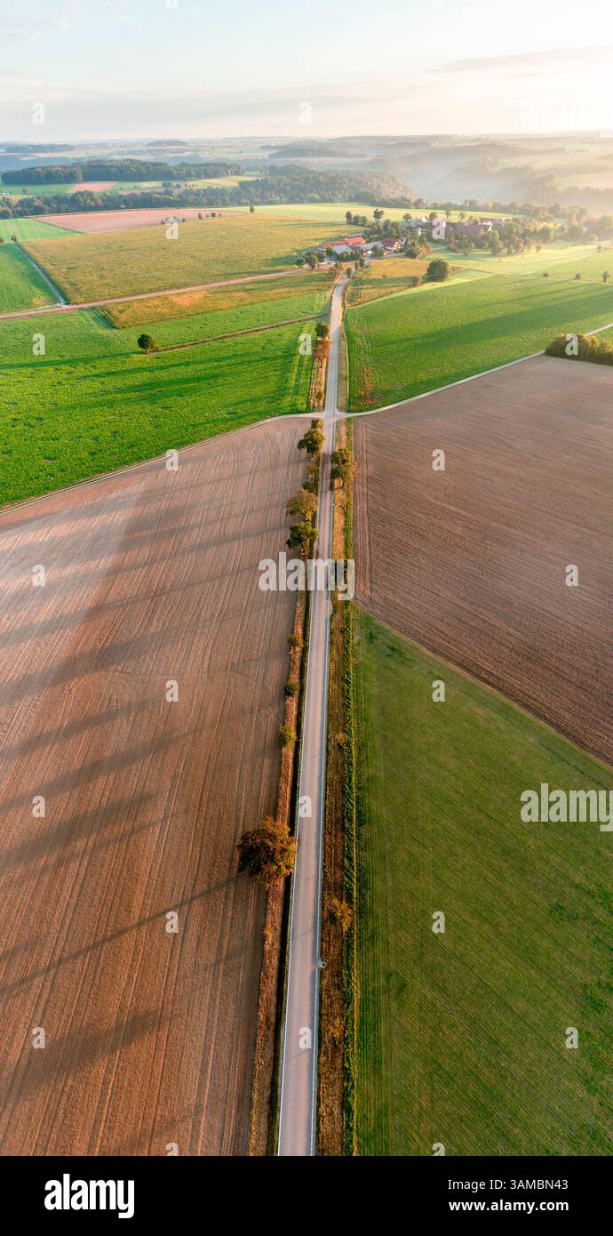 Aerial forward view farm fields hi-res stock photography and images - Alamy