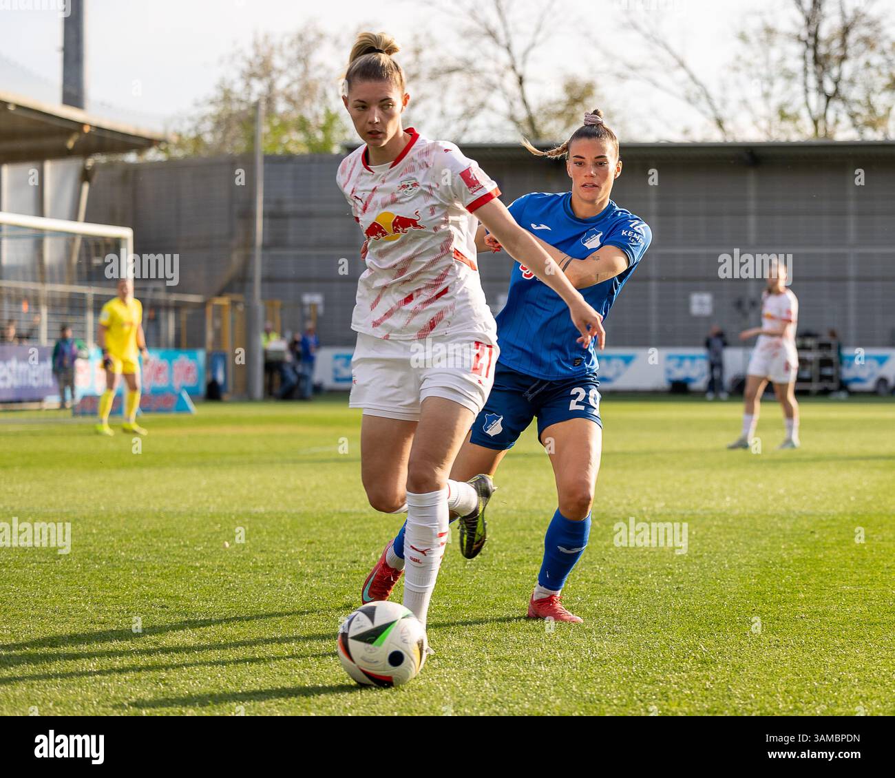 Hoffenheim, Deutschland. 13th Apr, 2025. Selina Cerci (TSG 1899 Hoffenheim Frauen, #29), Marlene ...