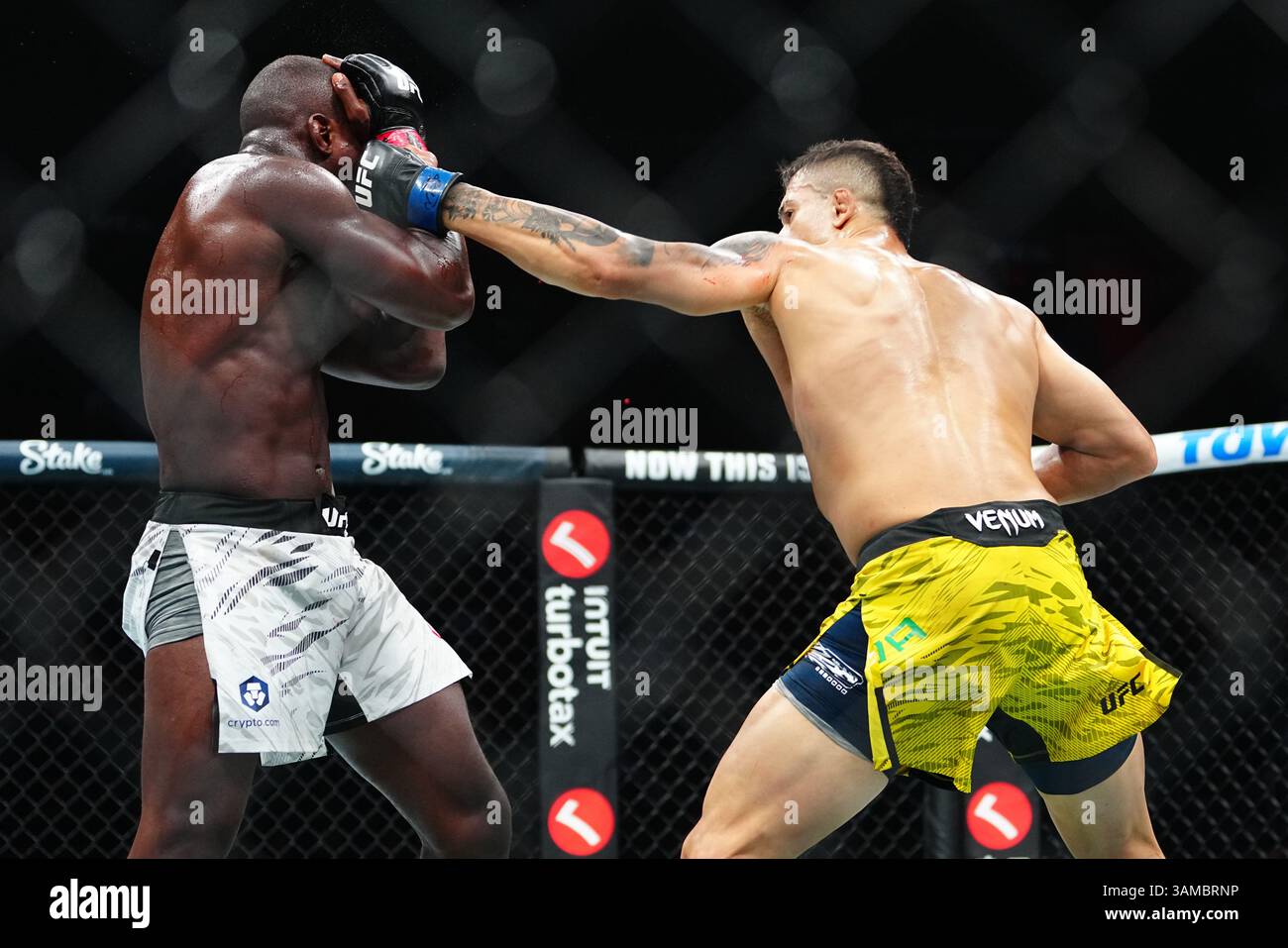 MIAMI, FL - APRIL 12:Tresean Gore and Marco Tulio at UFC 314 ...