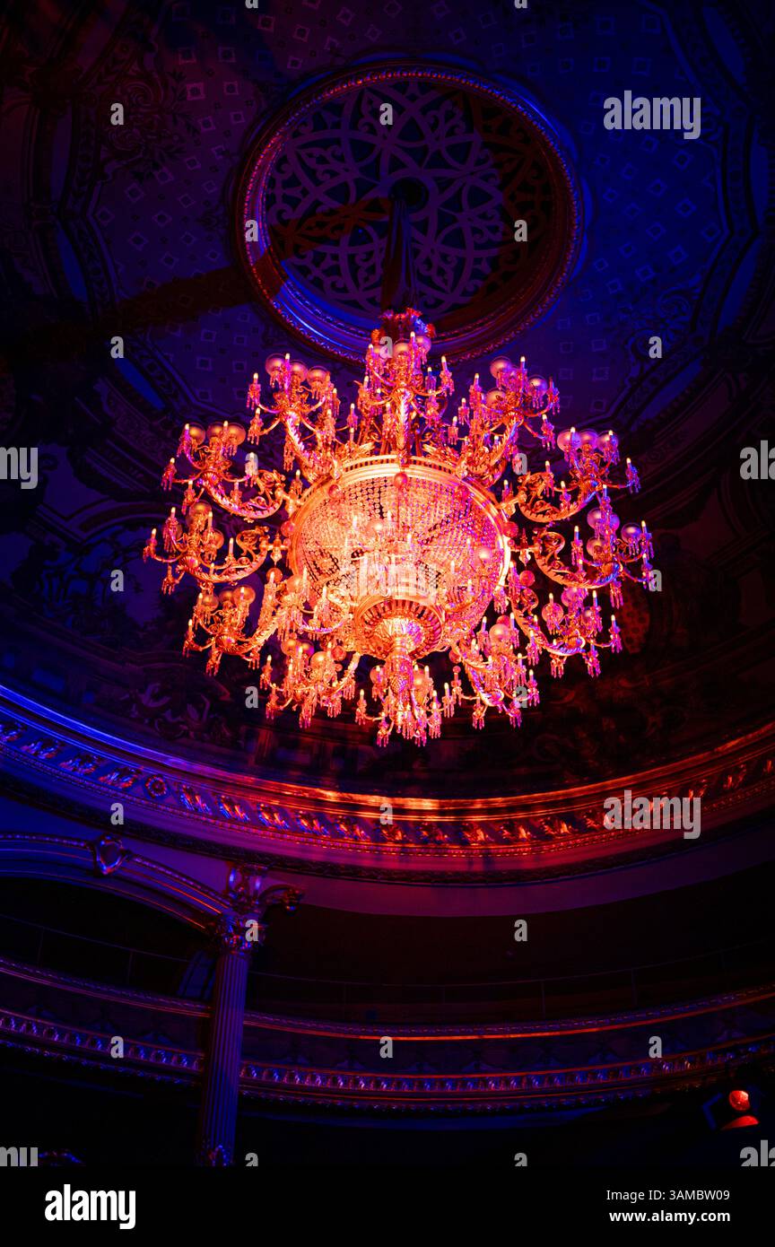 Grand Chandelier in a Theater Stock Photo - Alamy
