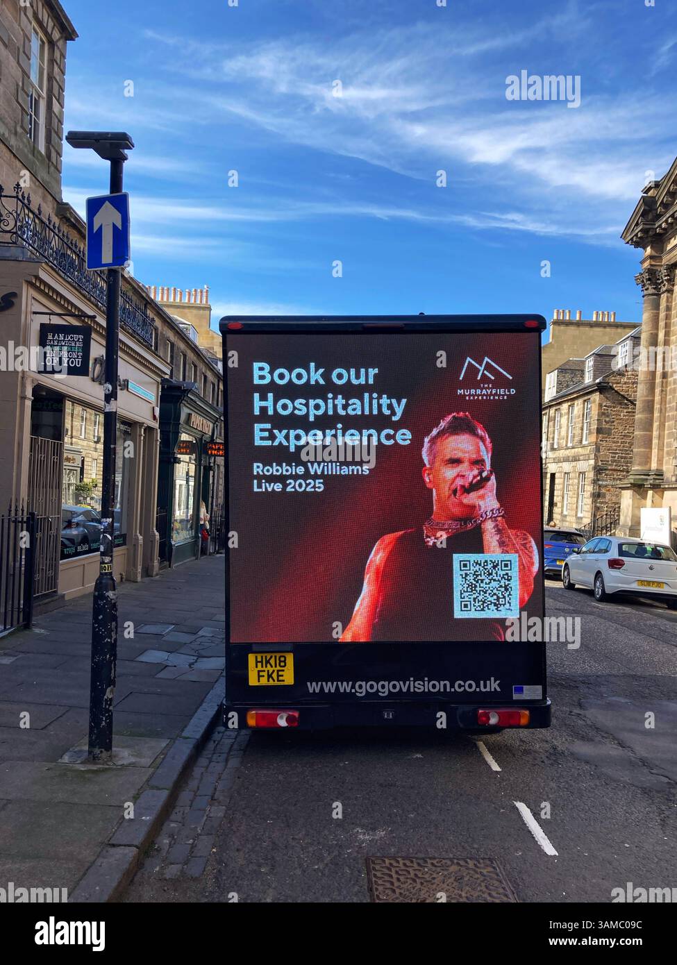 Mobile advertising on vehicle for the Robbie Williams Live concert at ...