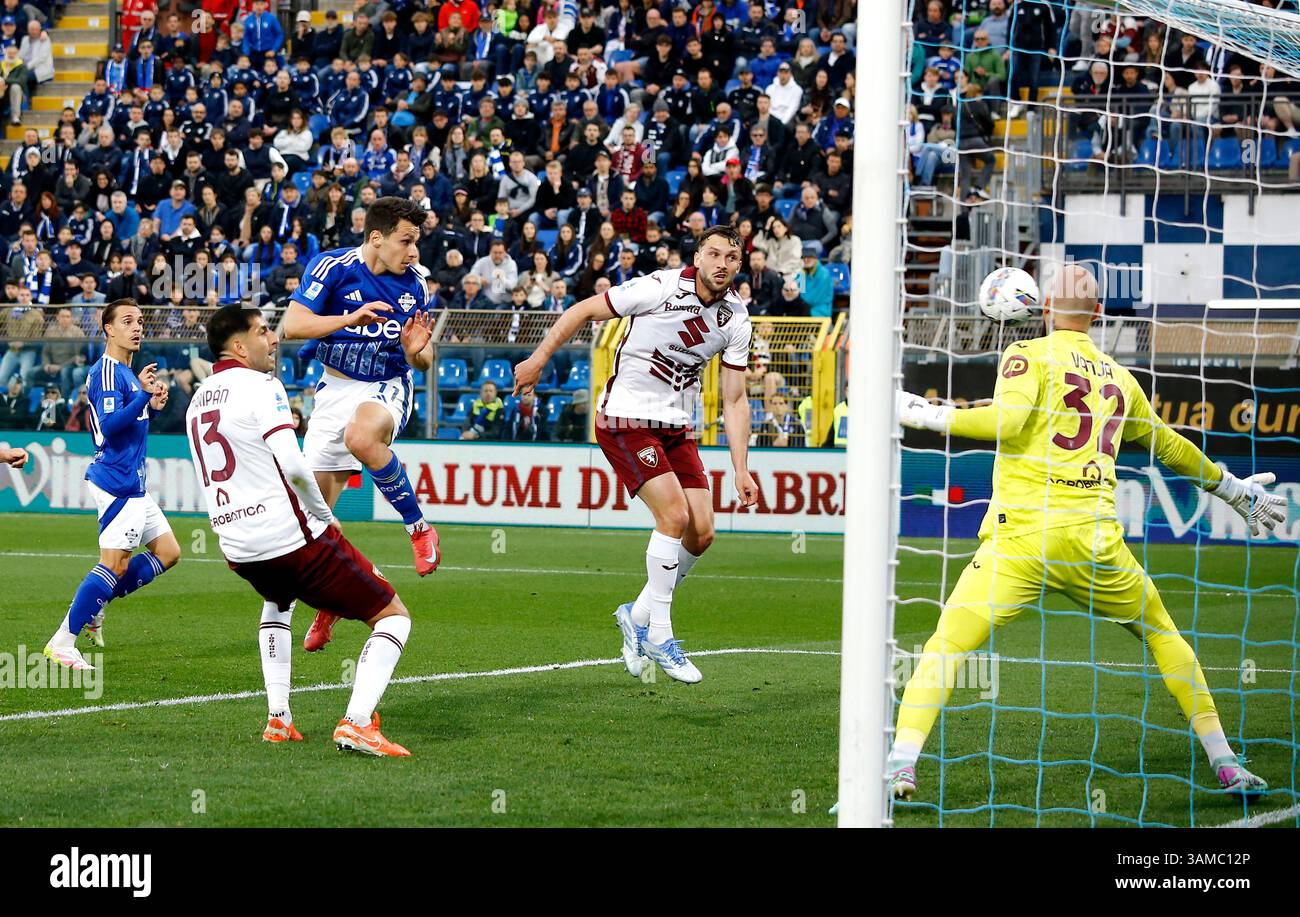 COMO, ITALY - APRIL 13: Anastasios Douvikas of Calcio Como scoring his ...