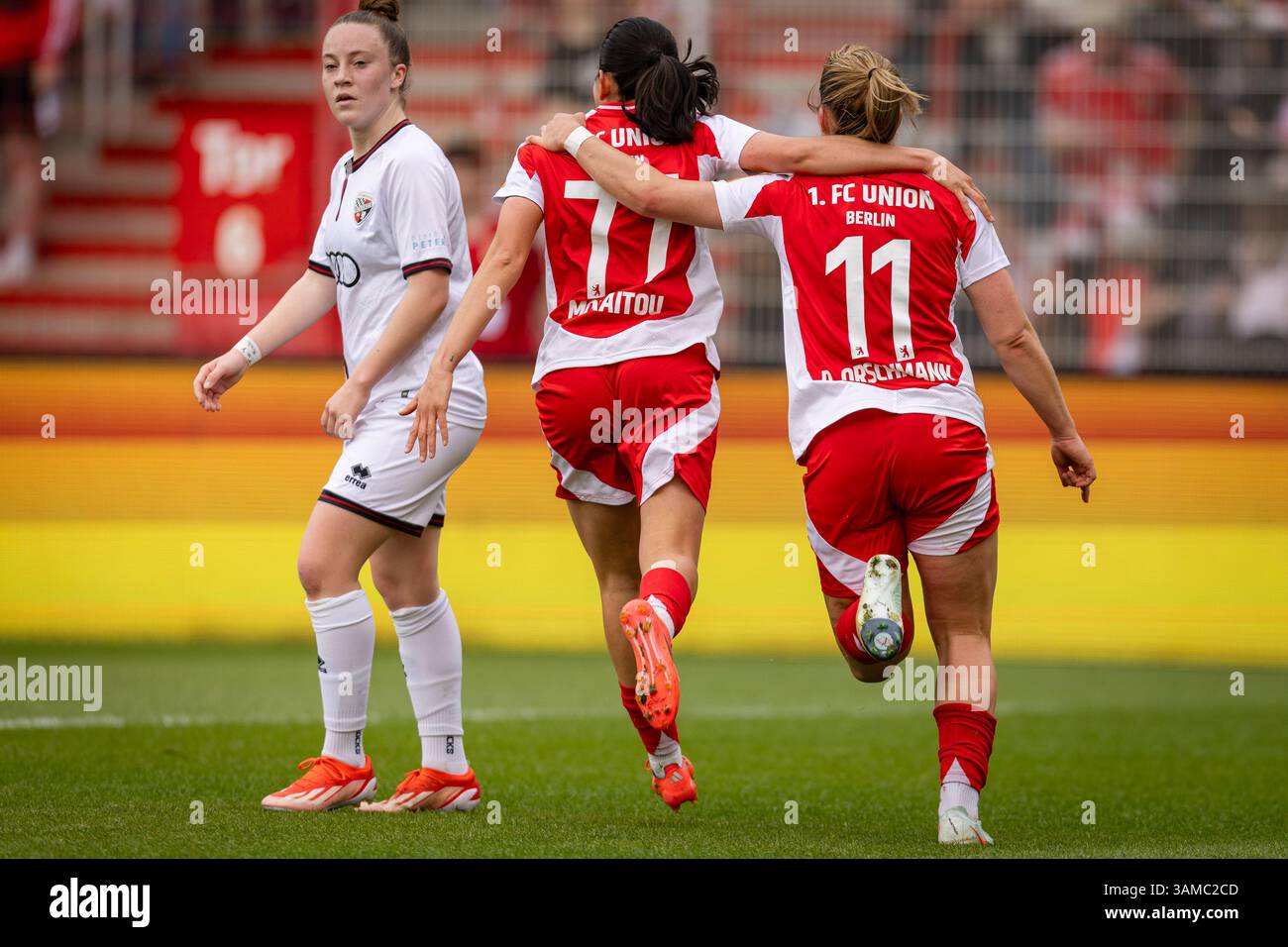 Berlin, Germany. 13th Apr, 2025. Dina Sophia Orschmann (11) of Union ...