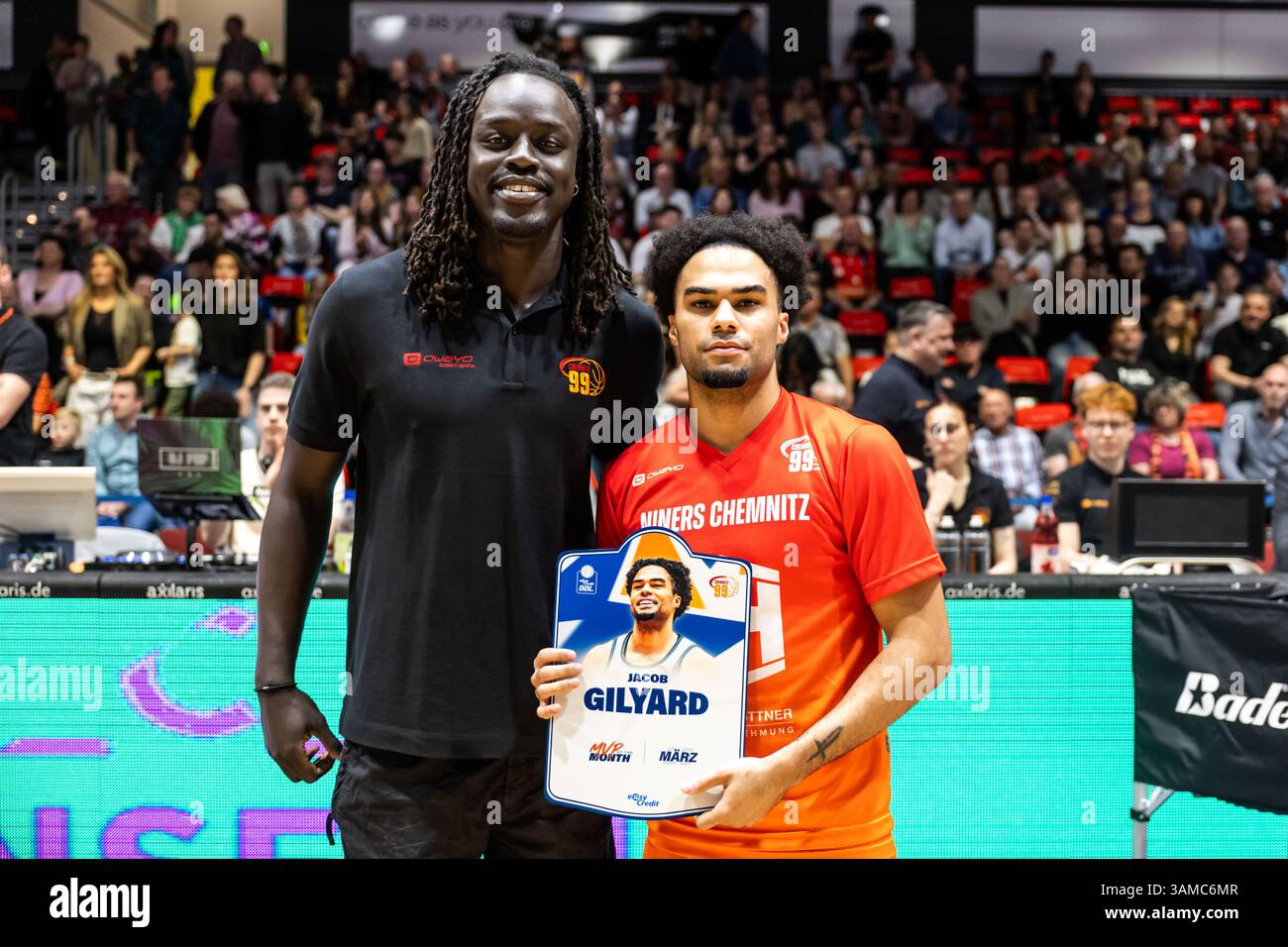 Chemnitz, Deutschland. 13th Apr, 2025. Aher Uguak (Niners Chemnitz, No ...