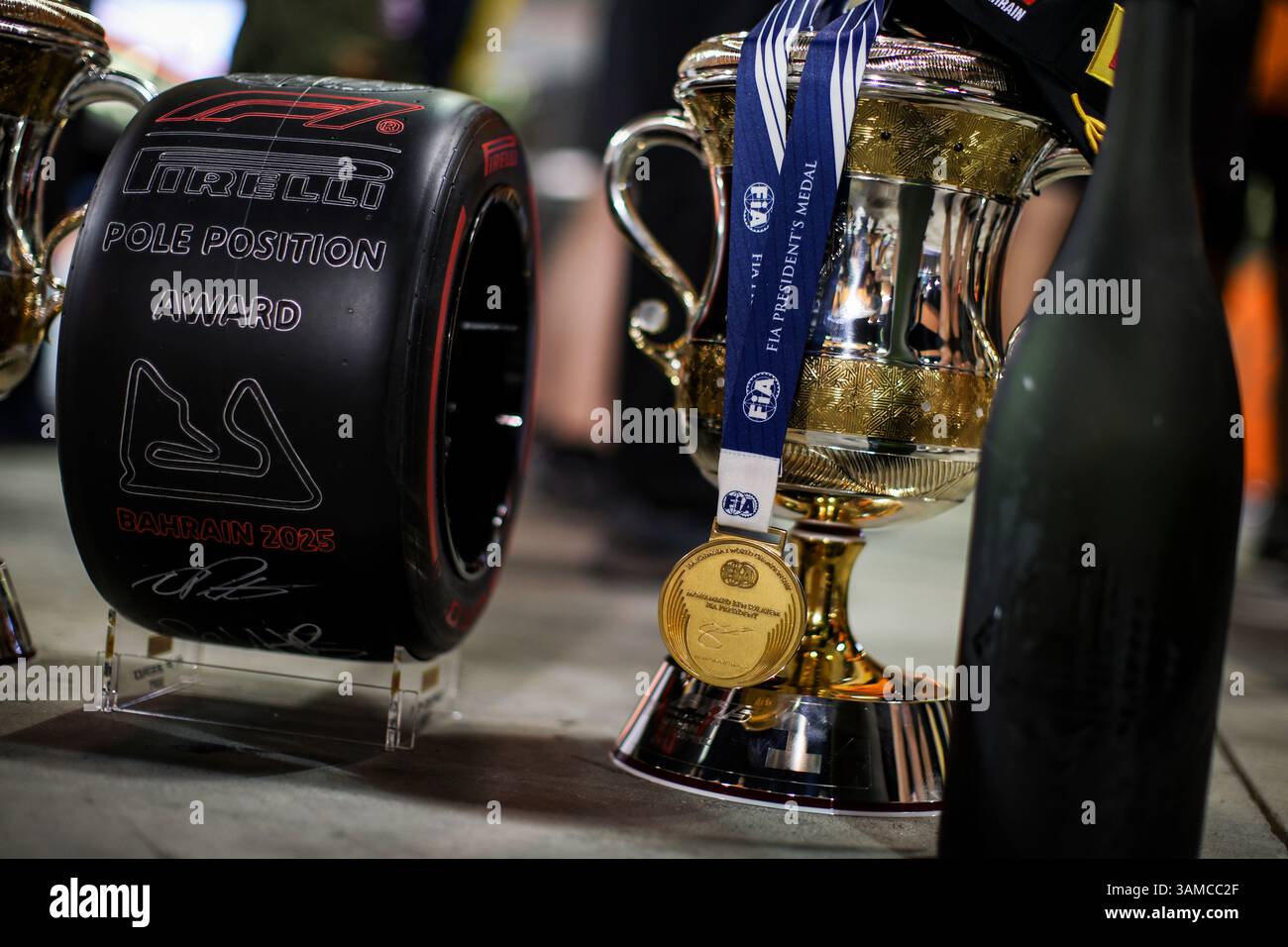 FIA President Medal winner trophy pole position award PIASTRI Oscar ...