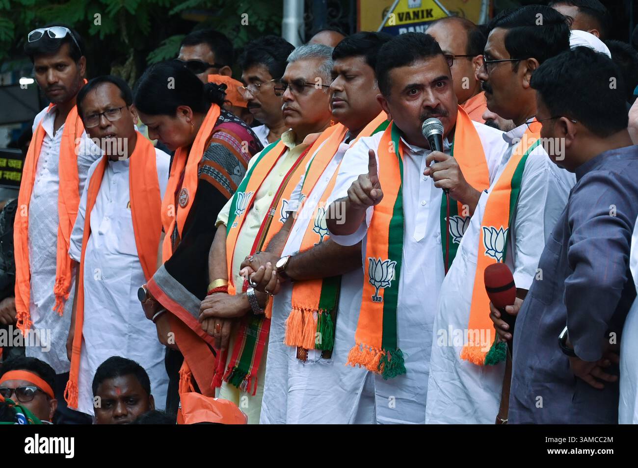 Kolkata, India. 13th Apr, 2025. KOLKATA, INDIA - APRIL 13: Bharatiya Janata Party (BJP) leader ...